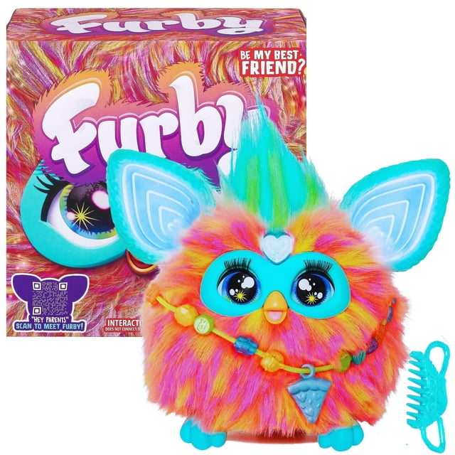 Furby Coral Interactive Plush Toys with 15 Fashion Accessories Voice A ...