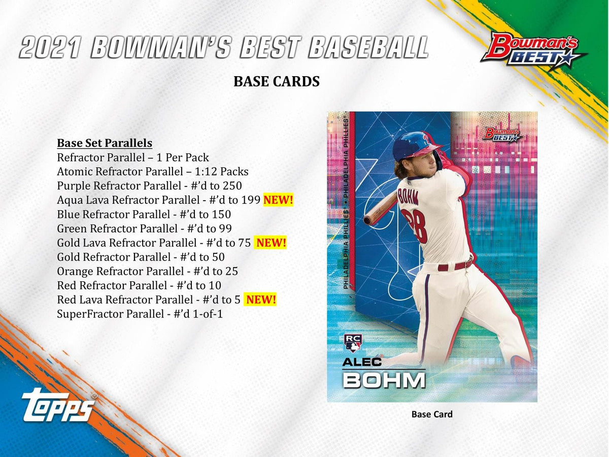 2021 Bowman's Best Baseball Hobby Box – Pooky Toys